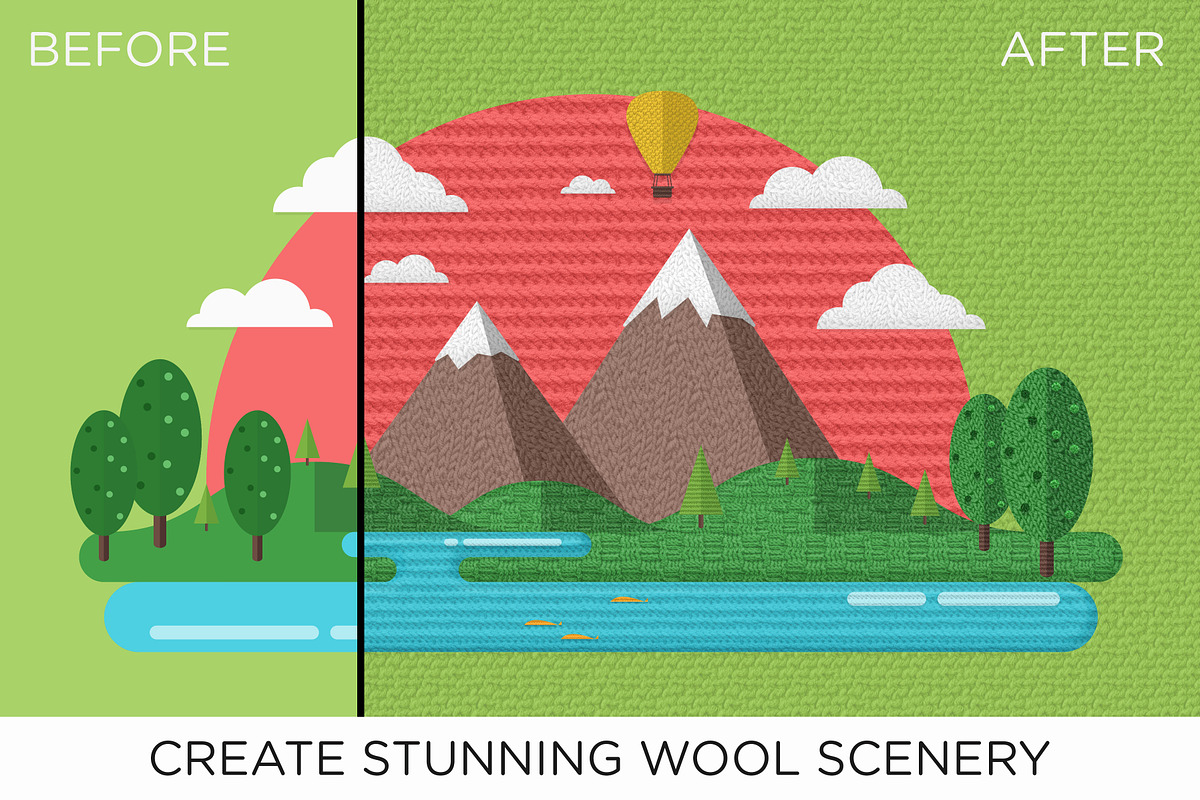 Woolly Design Kit - 65 Textures, a Brushes & More by Creativenauts