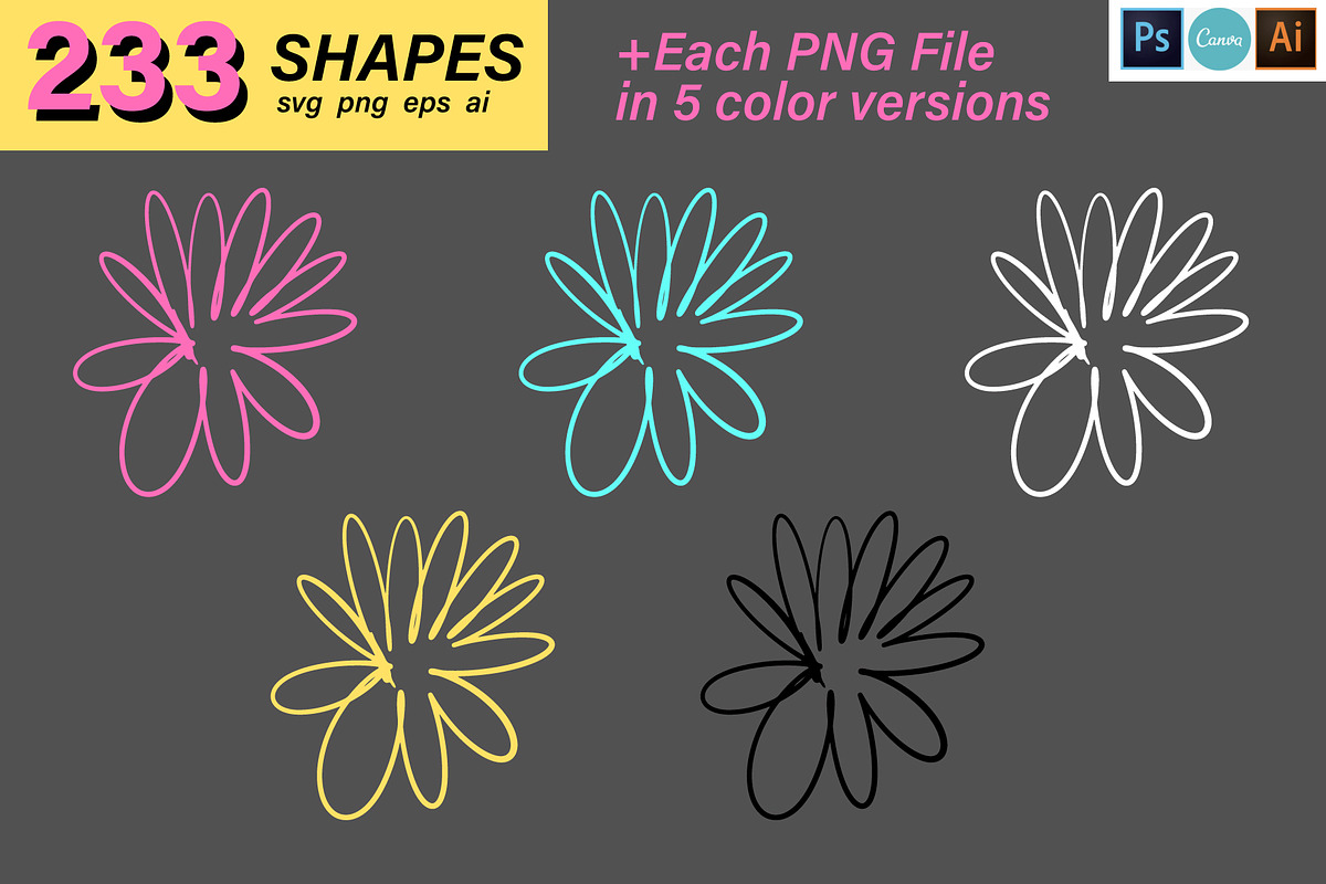 Scribble Doodle Shapes Atelier Vol.2, an Object Graphic by Katrinelly