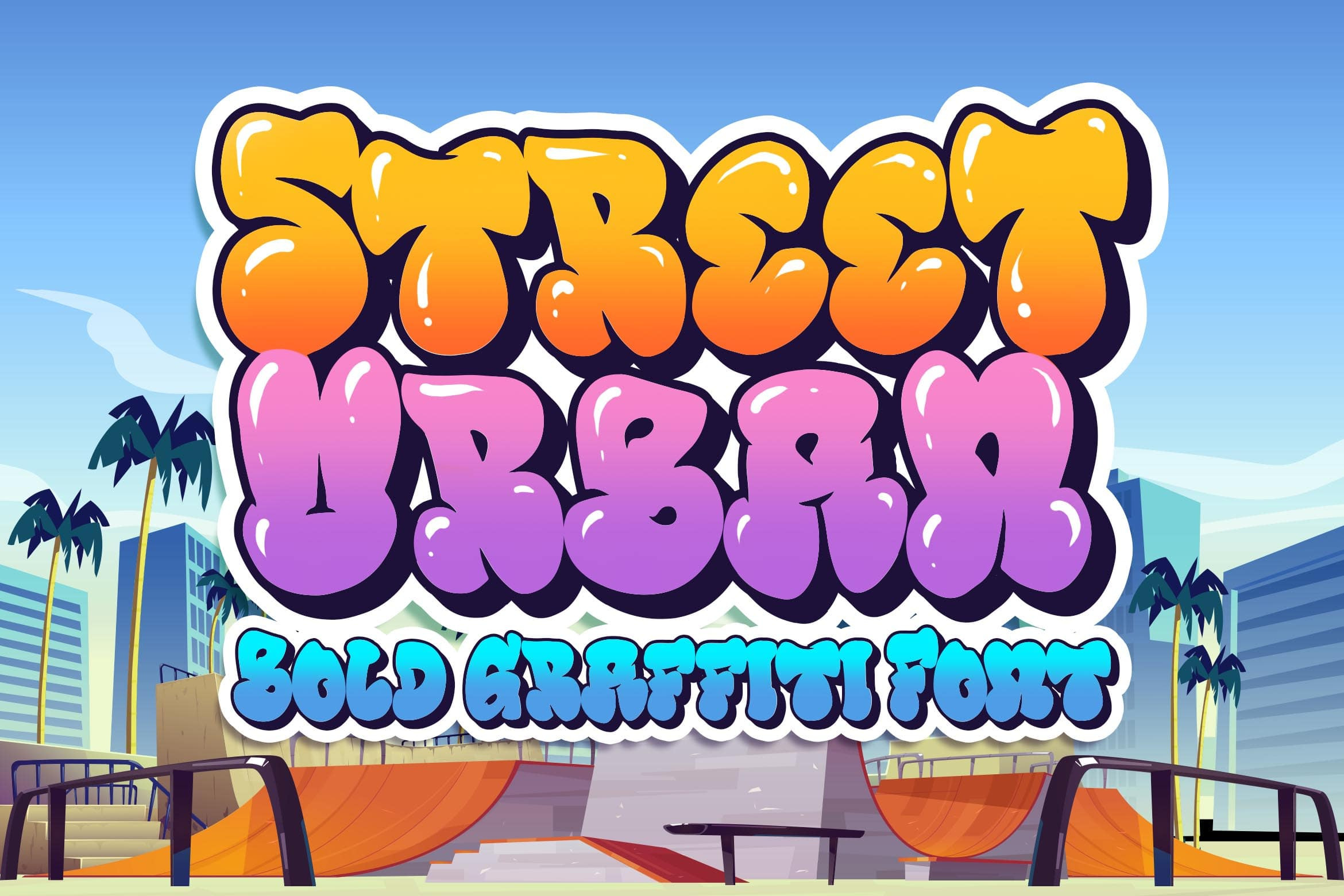 Street Urban Graffiti Font, a Font by Blankids Studio