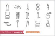 Makeup product beauty icon set | Creative Market