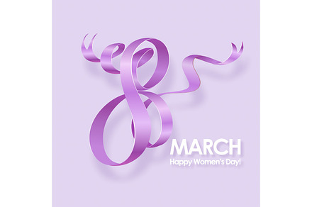 March 8 greeting card., a Card Template by Valenty