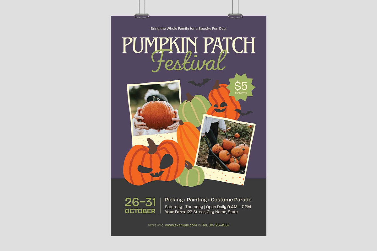 Halloween Pumpkin Patch Flyer, a Flyer Template by BrandPacks