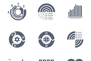 Diagrams, charts and graphs icons, a Graphic by Microvector