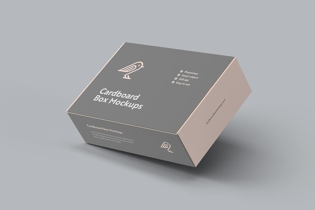 Cardboard Box Mockups, a Cups & Container Mockup by artimasa