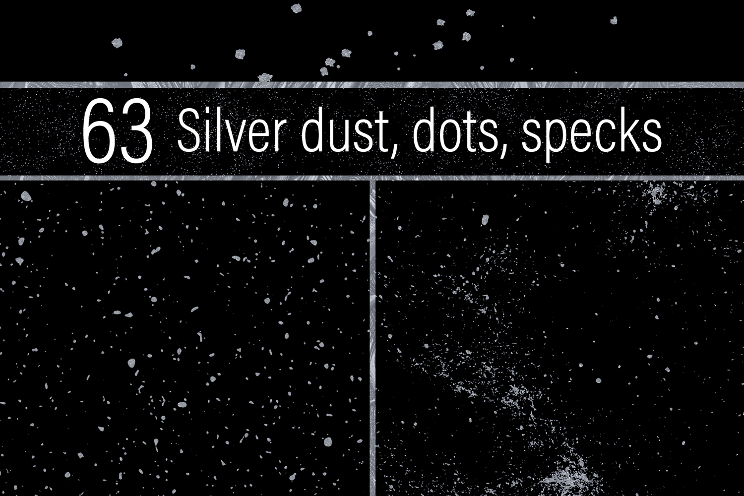 Silver Dust, Dots and Specks, a Texture Graphic by Julie Campbell