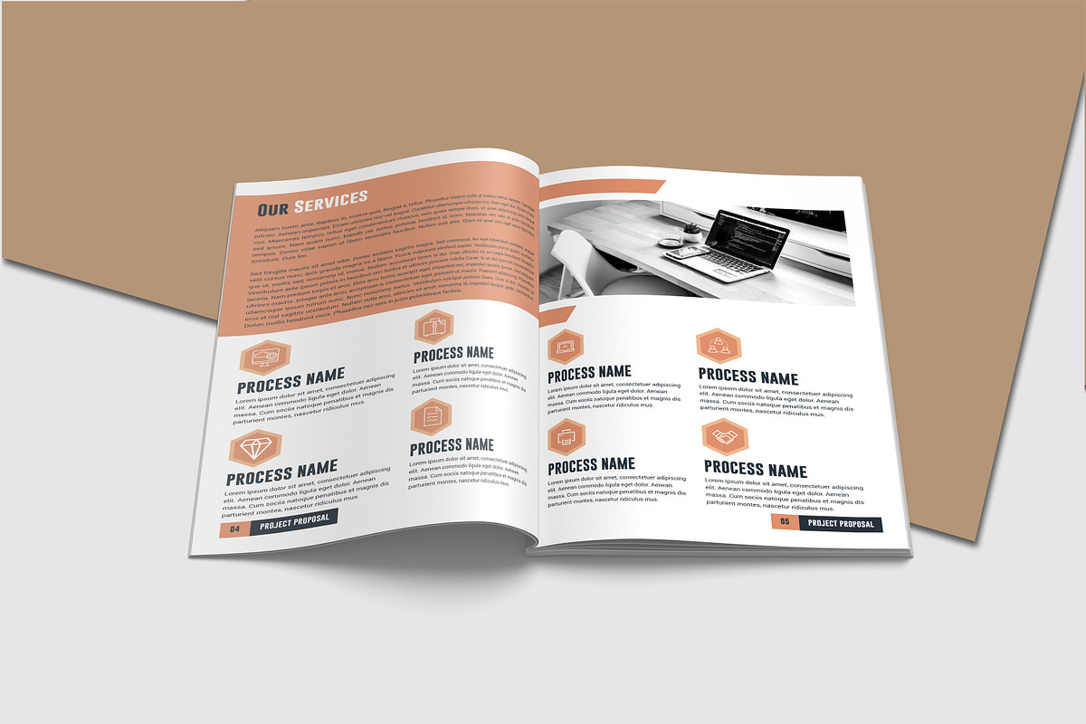 project proposal template, a Brochure Template by Ultimate Template Shop