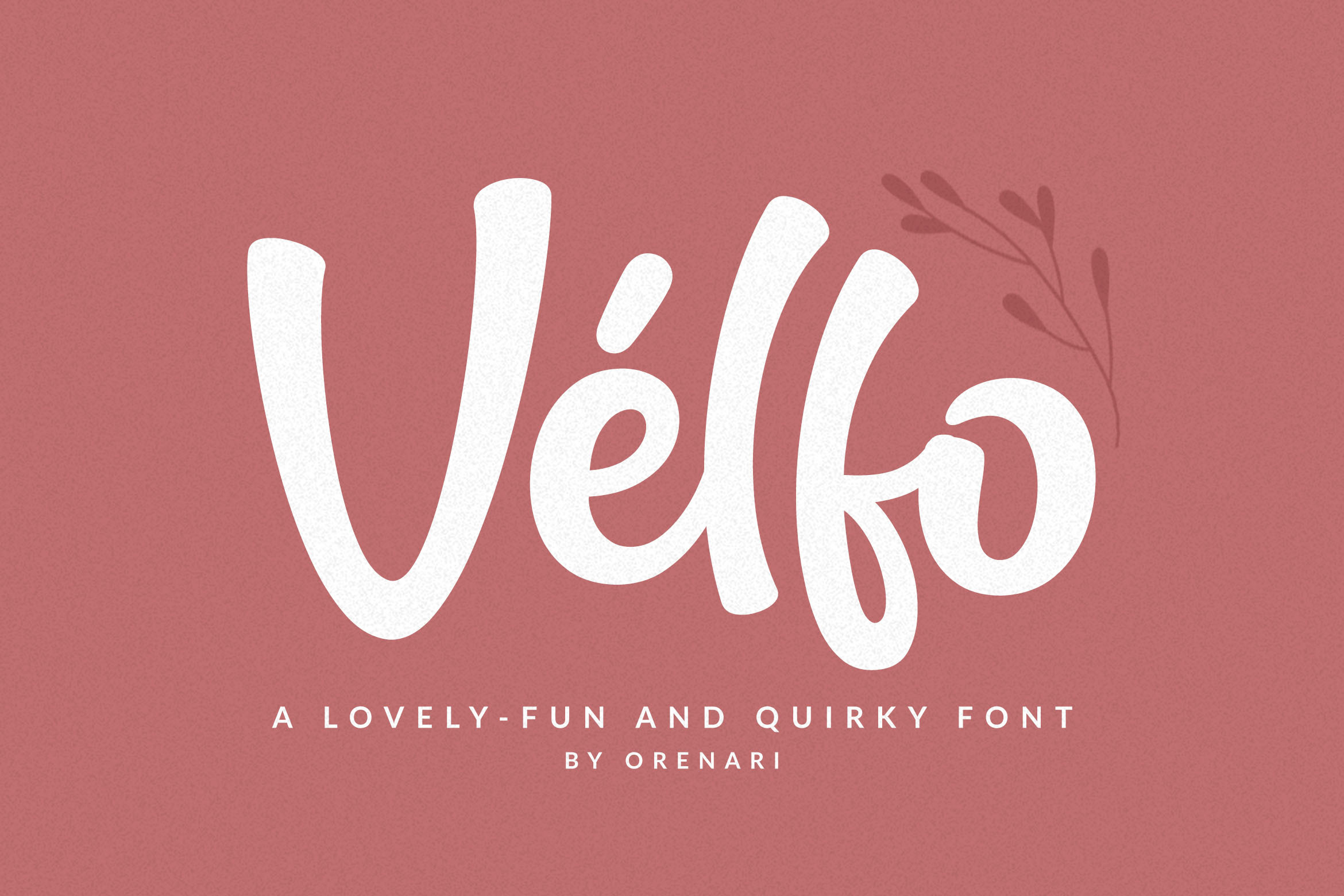 Velfo ~ lovely-fun and quirky font, a Font by Orenari