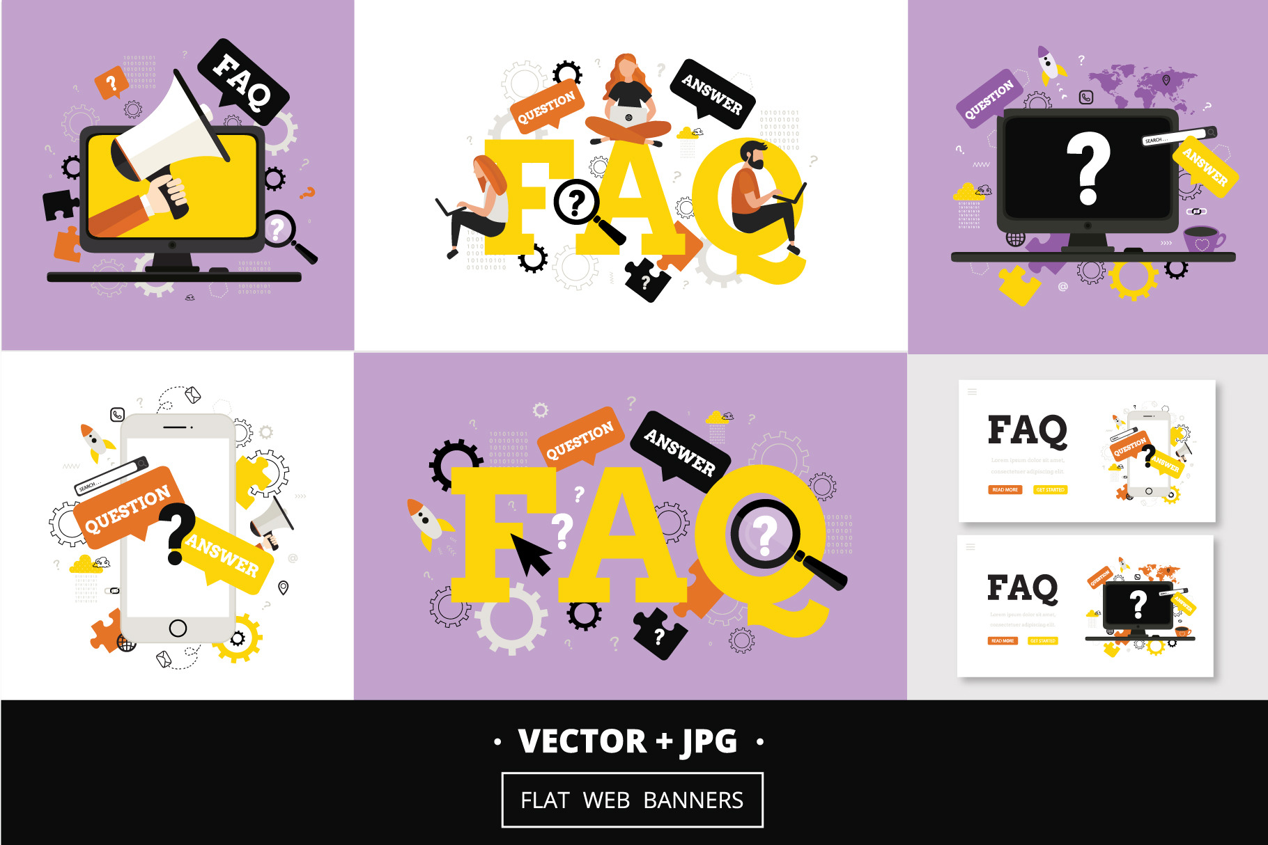 Frequently asked questions. FAQ | App Templates ~ Creative Market