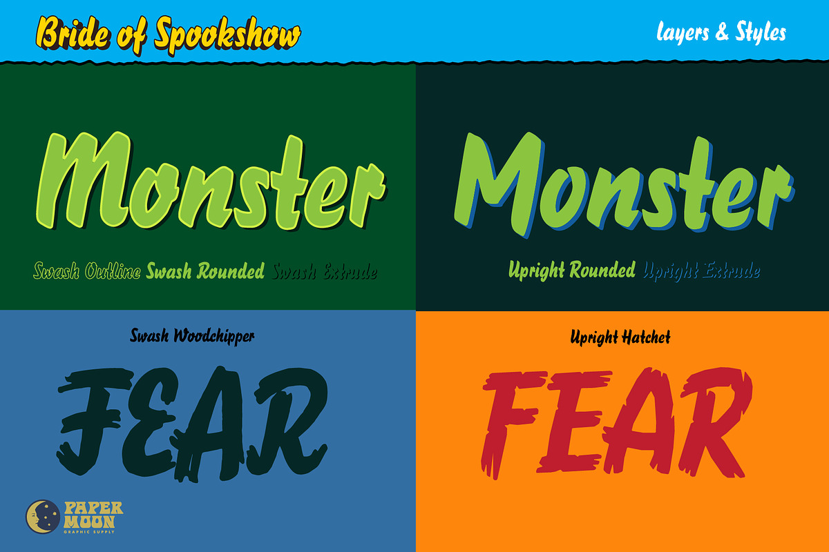Bride of Spook Show Collection, a Handwritten Font by Paper Moon ...