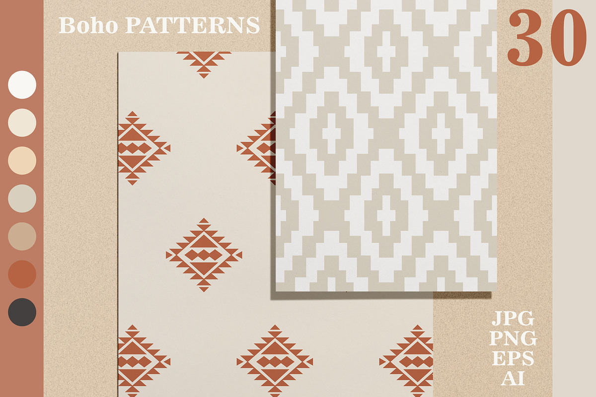 30 Minimal Southwestern Patterns, a Pattern Graphic by Katrinelly