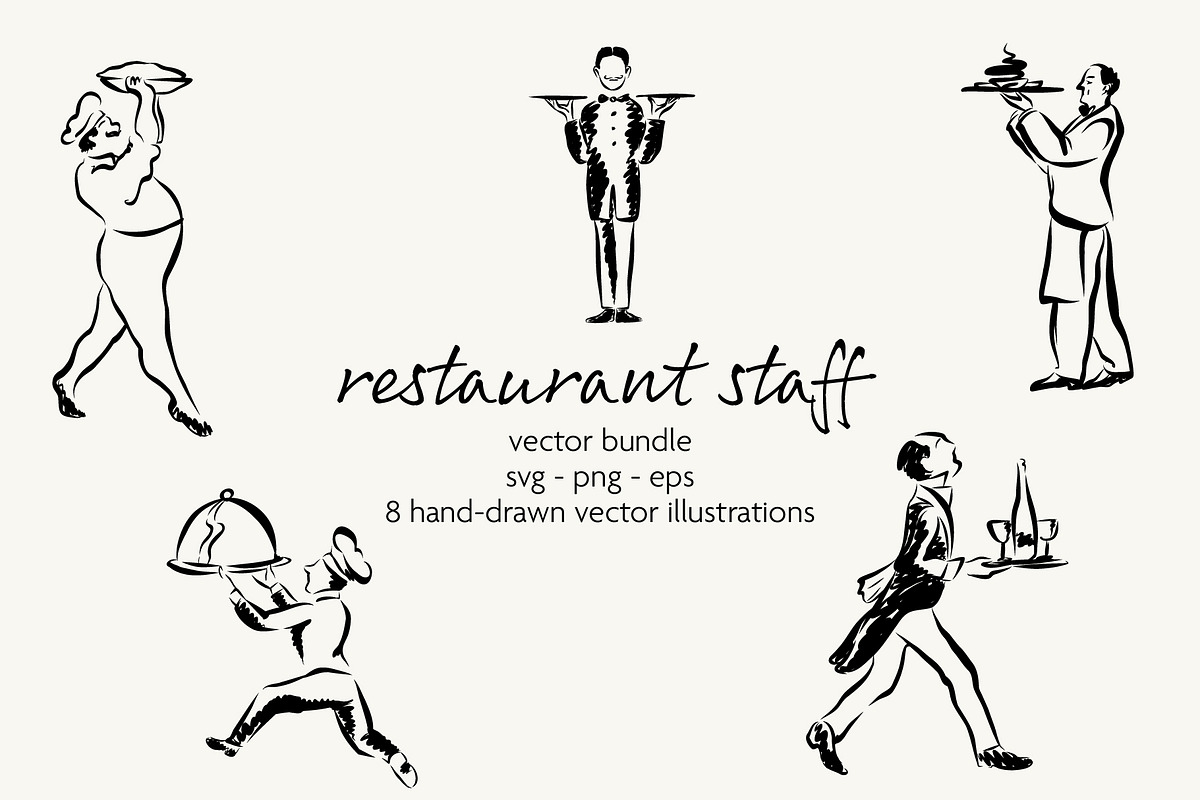 Restaurant Staff Vector Bundle