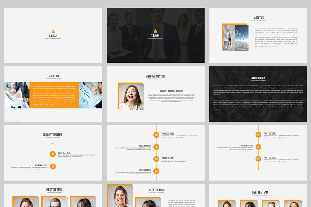 Squash Powerpoint Template, a Presentation Template by Creative Slides