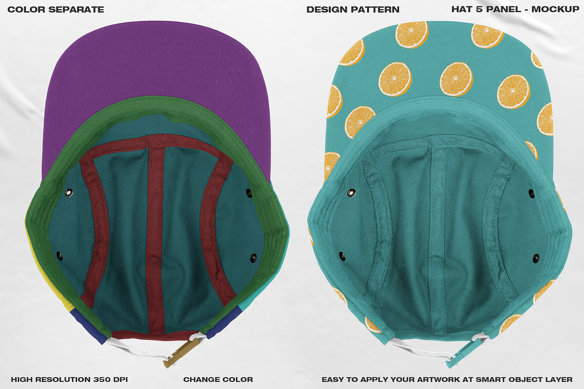 Hat 5 Panel - Mockup, a Hat Mockup by DaldSgh