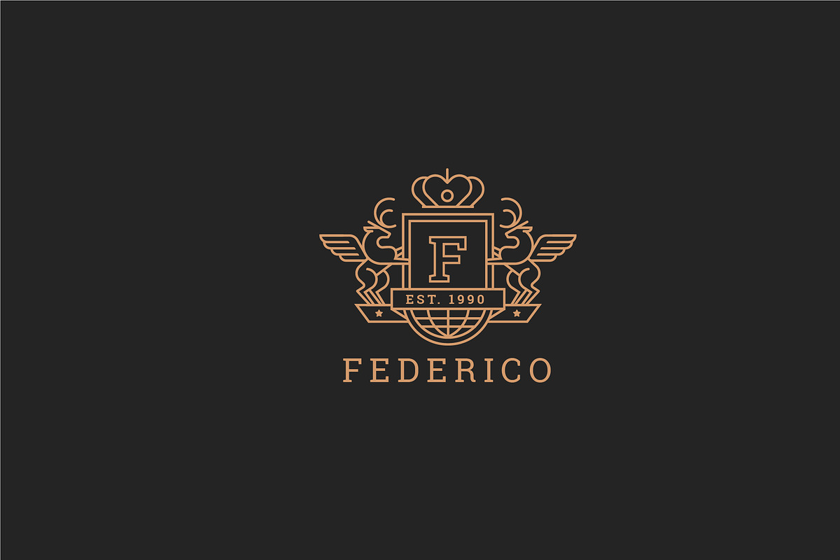 Letter F Logo - Heraldic,Crest Logo, a Branding & Logo Template by ...