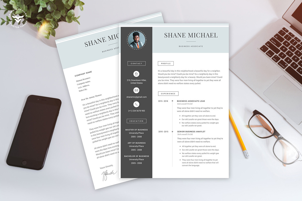 Business Associate CV Template, a Resume Template by VictorThemes