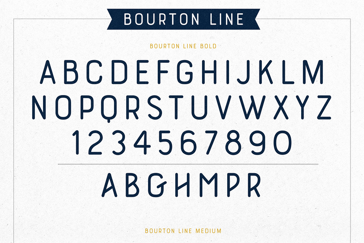 Bourton Line Family *60% OFF*, a Sans Serif Font by Kimmy Design