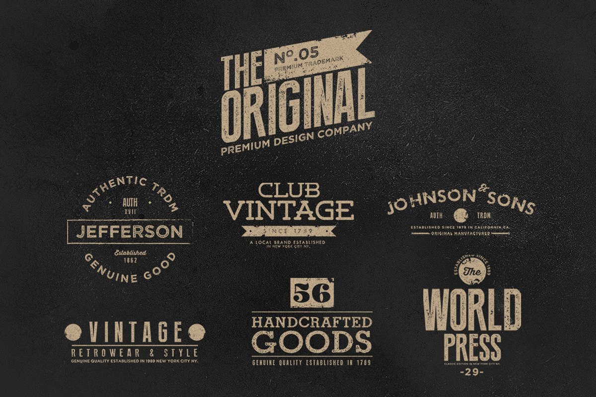 Vintage Labels & Logos Vol.7, a Branding & Logo Template by Graphicdome