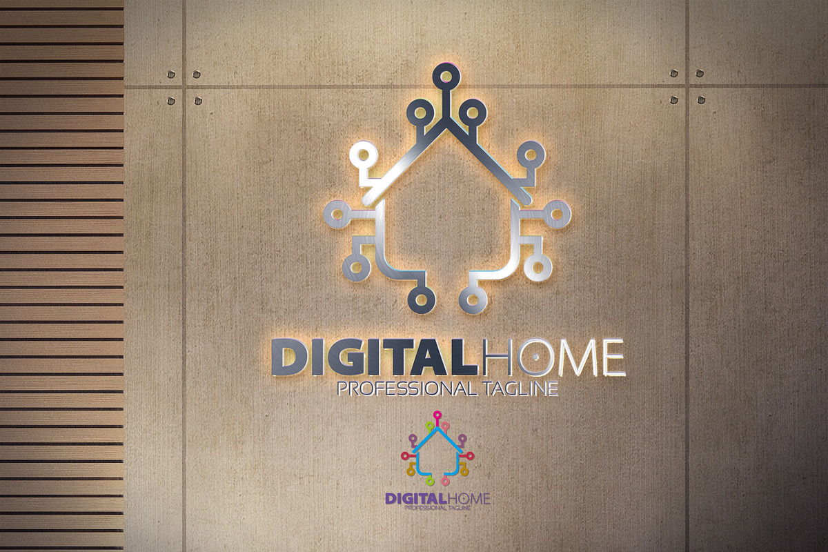 Digital Home Logo, a Branding & Logo Template by essegraphic