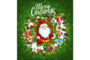 Holiday poster with Santa Claus, an Illustration by Vector Tradition