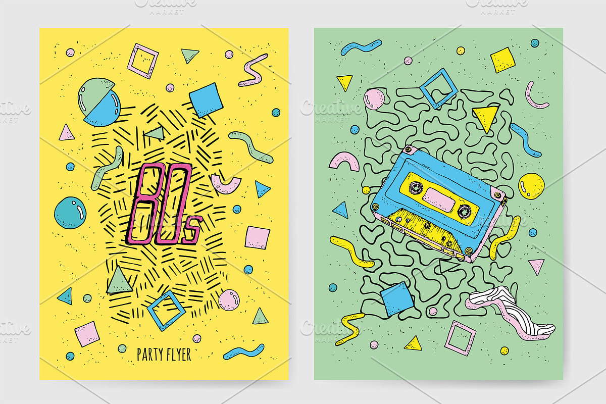 Retro abstract posters, a Decorative Illustration by Good Studio