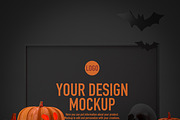 Poster mockup for Halloween, a Product Mockup by OSORIOartist