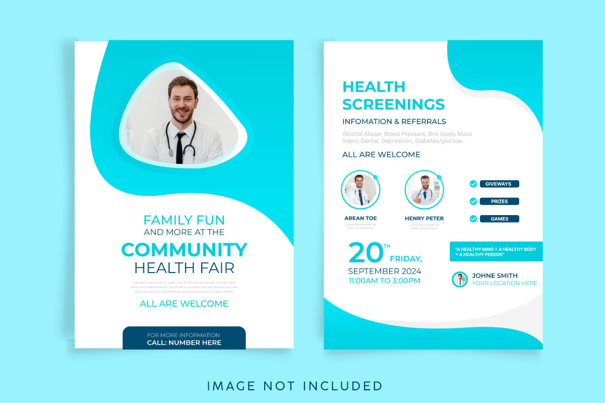 Community health Fair flyer design, a Flyer Template by thedesignsource
