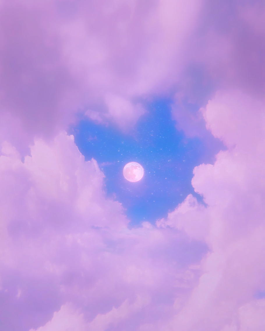 Pink sunset sky with moon and stars containing antrisolja, nature, and ...