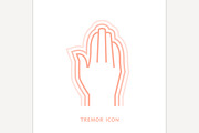Hand tremor icon, pictogram, symbol., an Outline Icon by Anna's Shop