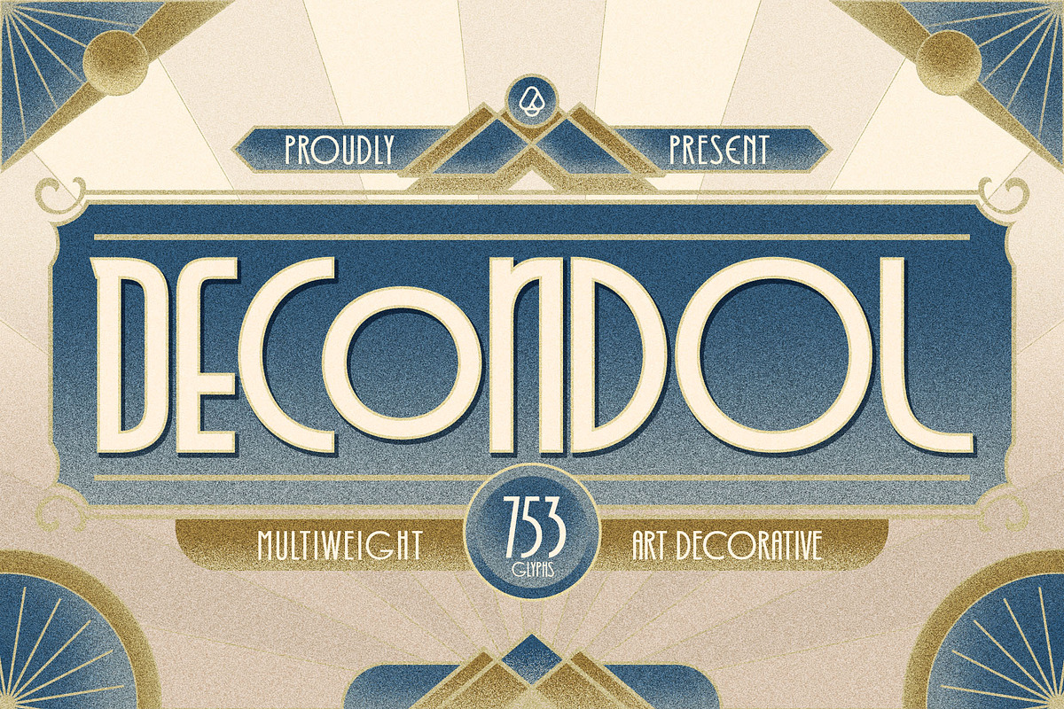 Decondol Art Deco Typeface, a Sans Serif Font by alit design