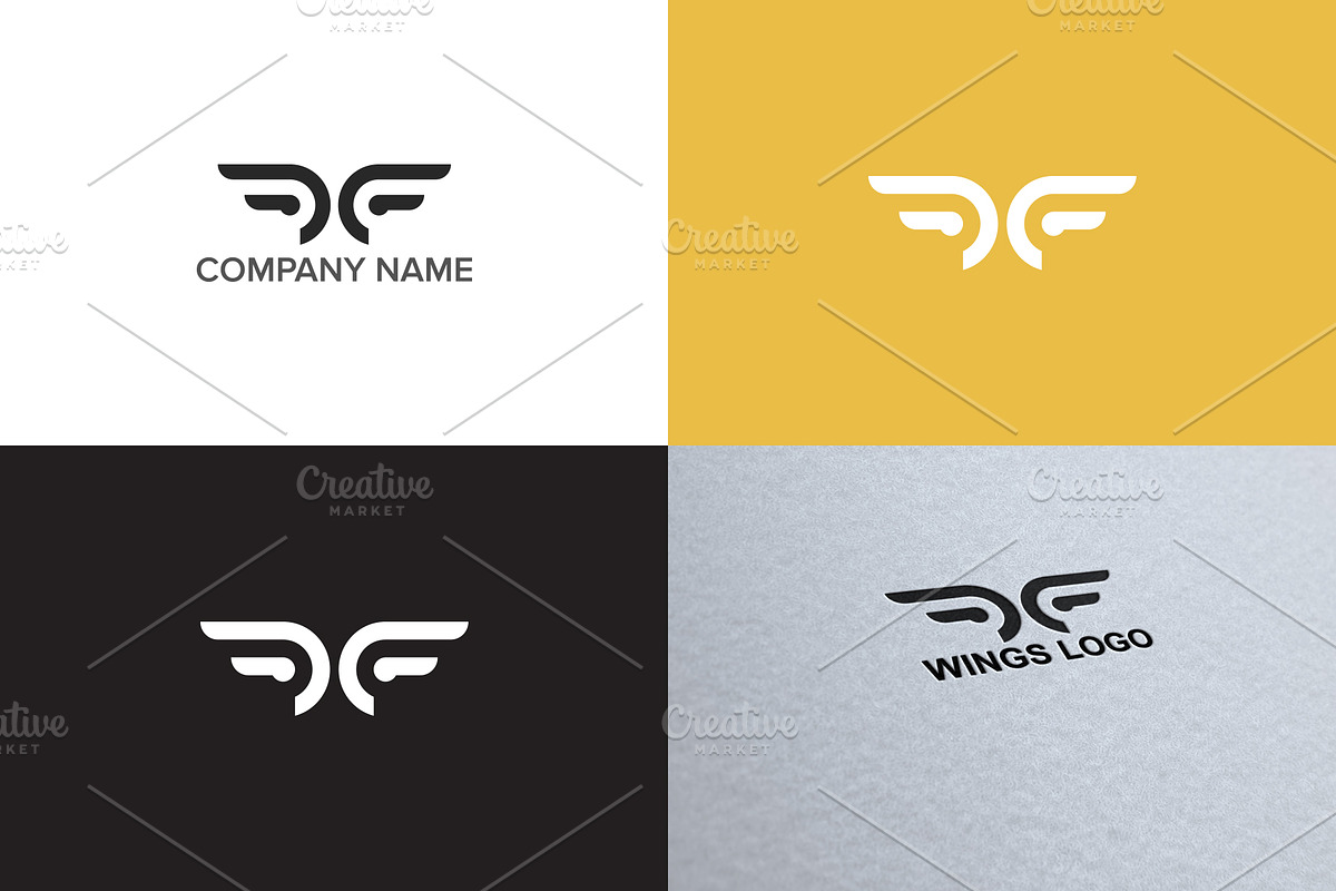 Wings logo design, a Branding & Logo Template by GranzCreative