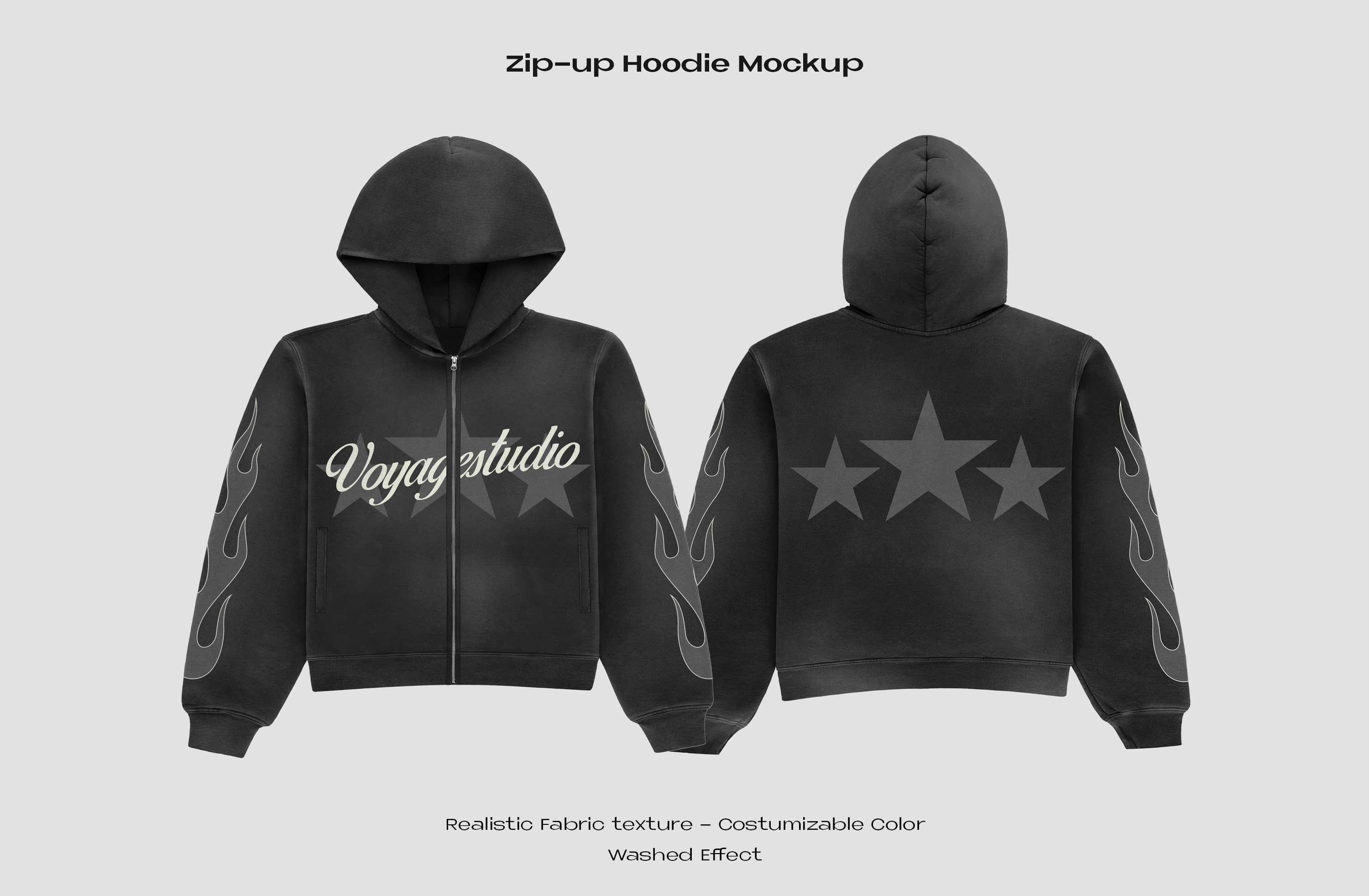 ZIP-UP HOODIE MOCKUP, a Hoody Mockup by Voyage Studio