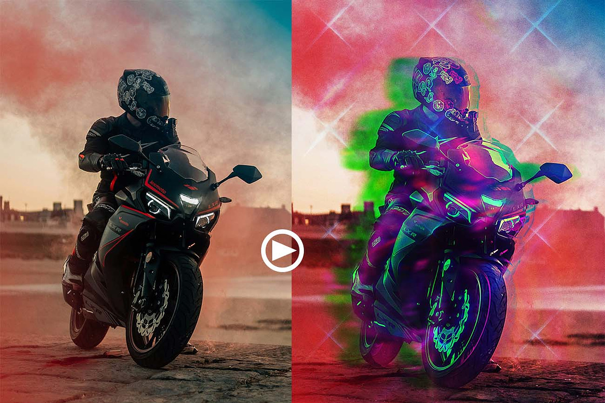 Cyber Anaglyph FX Photoshop Action, an Action Add-On by Studio Retouch