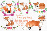 Watercolor fox clipart, an Animal Illustration by vivastarkids
