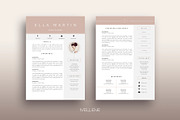 Resume / CV template - Ella, a Resume Template by Mellene Templates