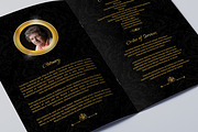 Golden Funeral Program Template, a Brochure Template by SmmrDesign