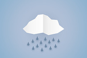 Paper rain, an Illustration by Vector