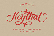 Keythal - a modern script, a Script Font by Beautypes