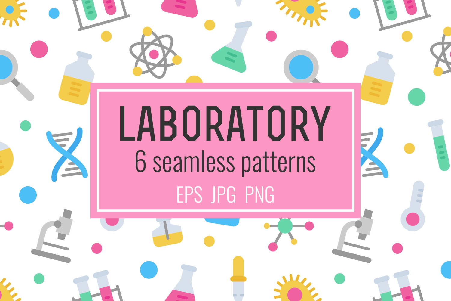 6 laboratory seamless patterns, a Pattern Graphic by Primula`s shop