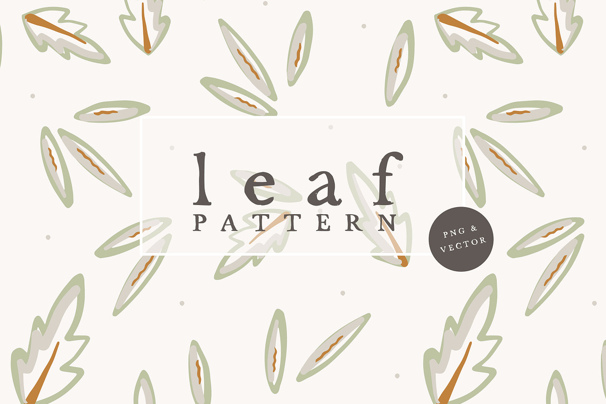 PATTERN LEAF / vector + png, a Pattern Graphic by KruthDesign