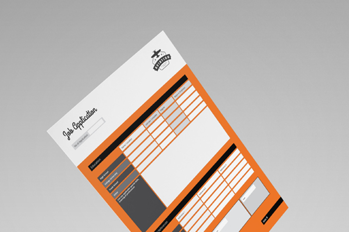 Job Application Form A4, a Templates & Theme by Keboto