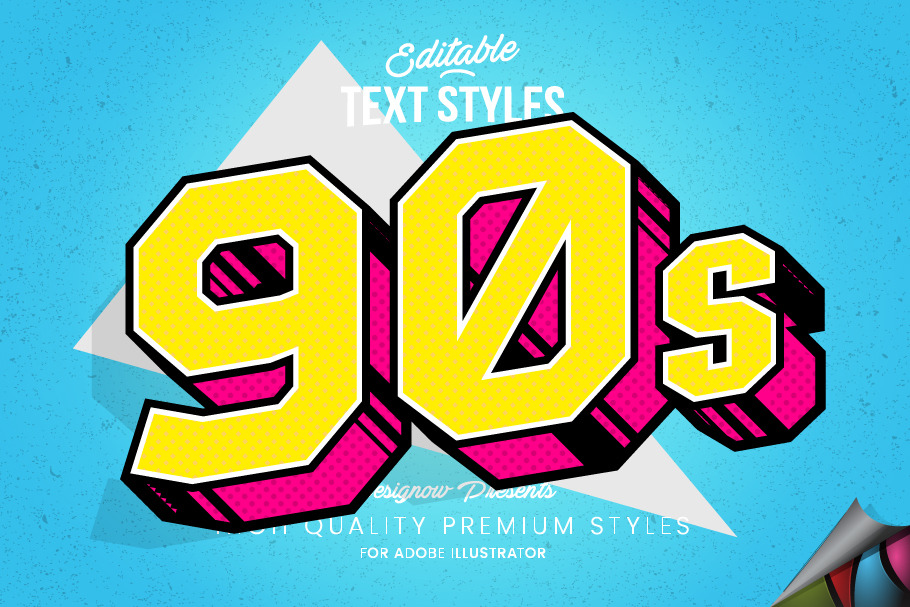 90s Text Style, a Layer Style Add-On by Designow Group