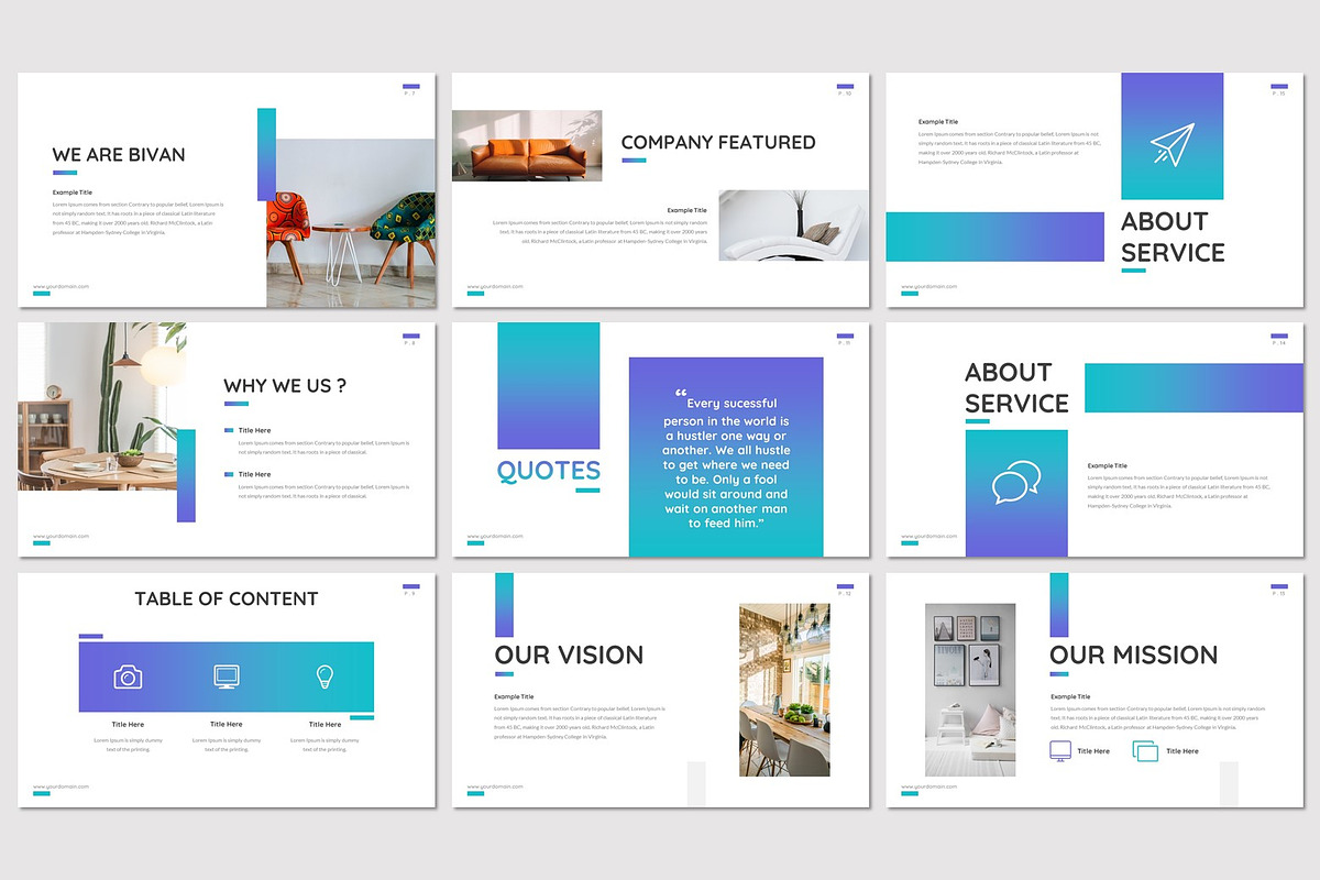 Bivan - Google Slides Template, a Presentation Template by inspirasign
