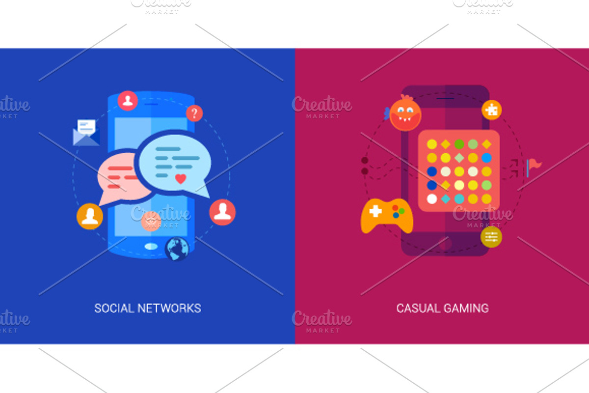 Set of flat modern icons, an Icon by DikayaMiau
