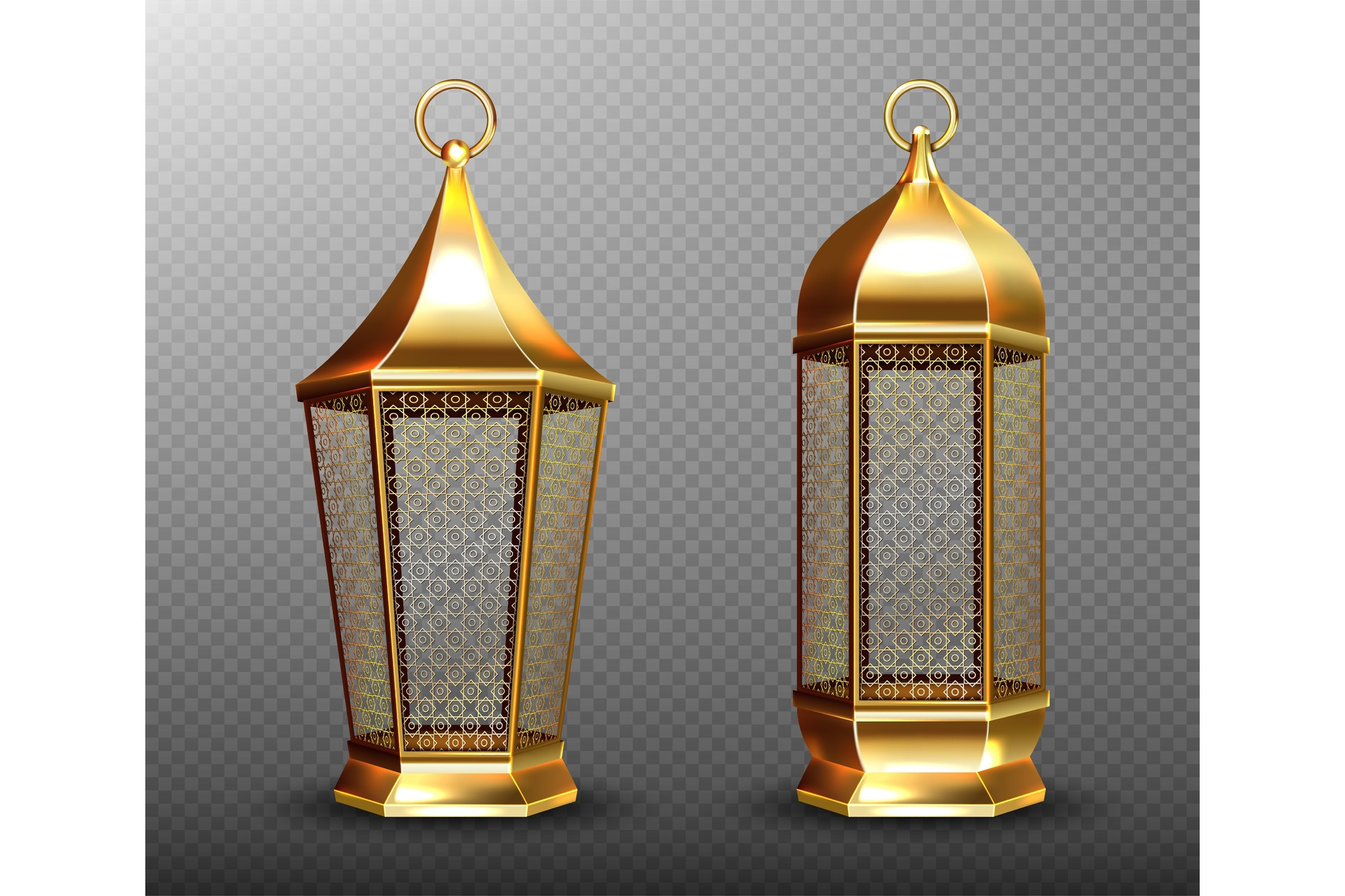 Arabic lamps, gold arab lanterns | Graphic Objects ~ Creative Market