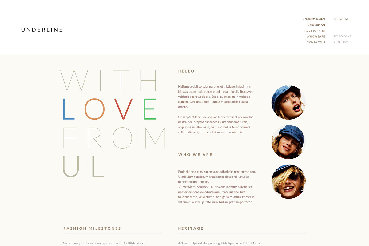 Unique Underline PSD Template, a Websites & App Template by Renovatio ...