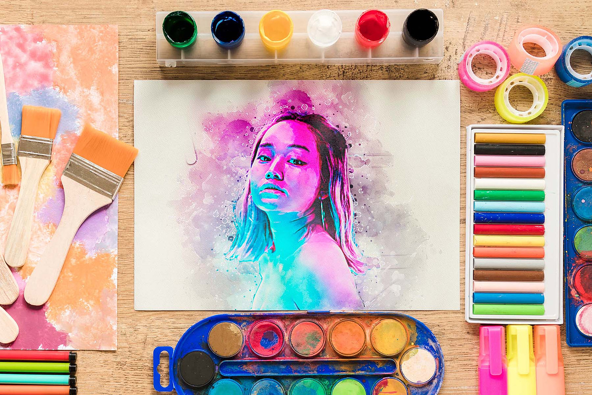 Realistic Watercolor Paint Plugin, a Brushes & More by MRI STUDIO