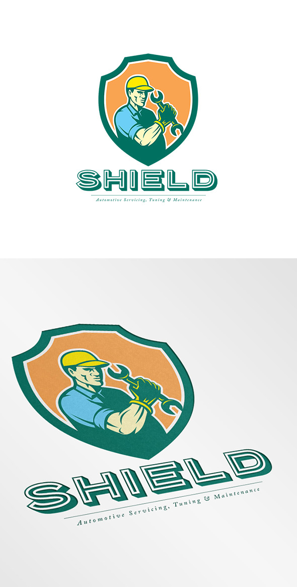 Shield Automotive Servicing | Branding & Logo Templates ~ Creative Market