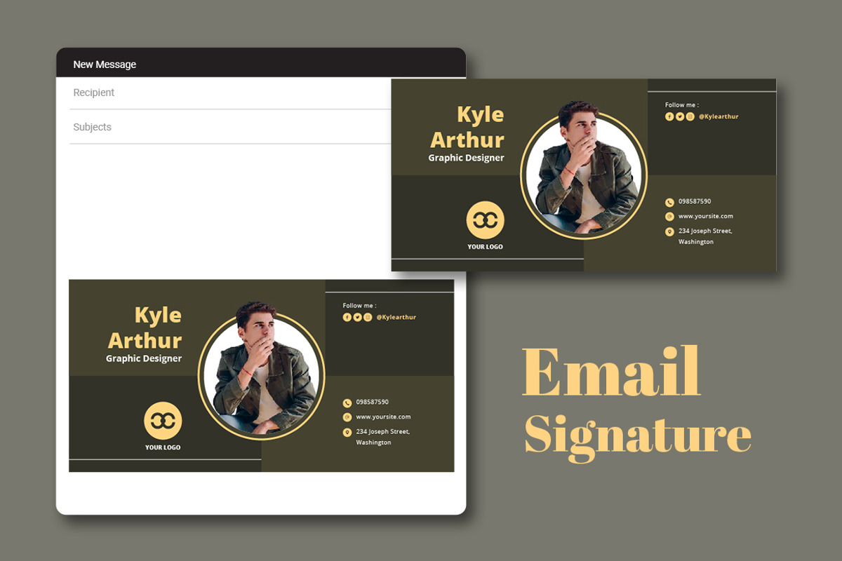 Graphic Designer Email Signature, an Email Template by Rahardi Creative ...