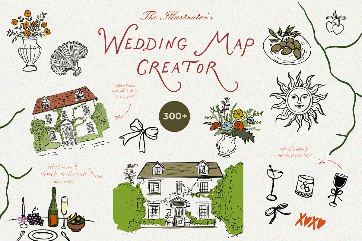Handmade Quirky Wedding Map Creator