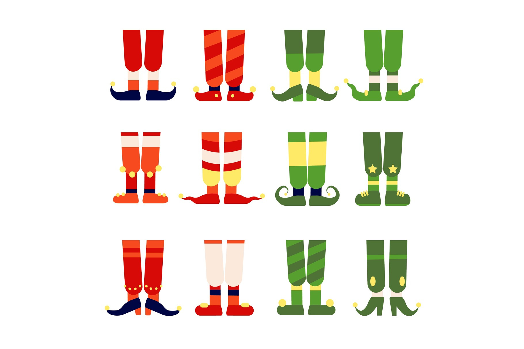 Elf feet and legs. Christmas santa, a Background Graphic by Valerie Bodnar